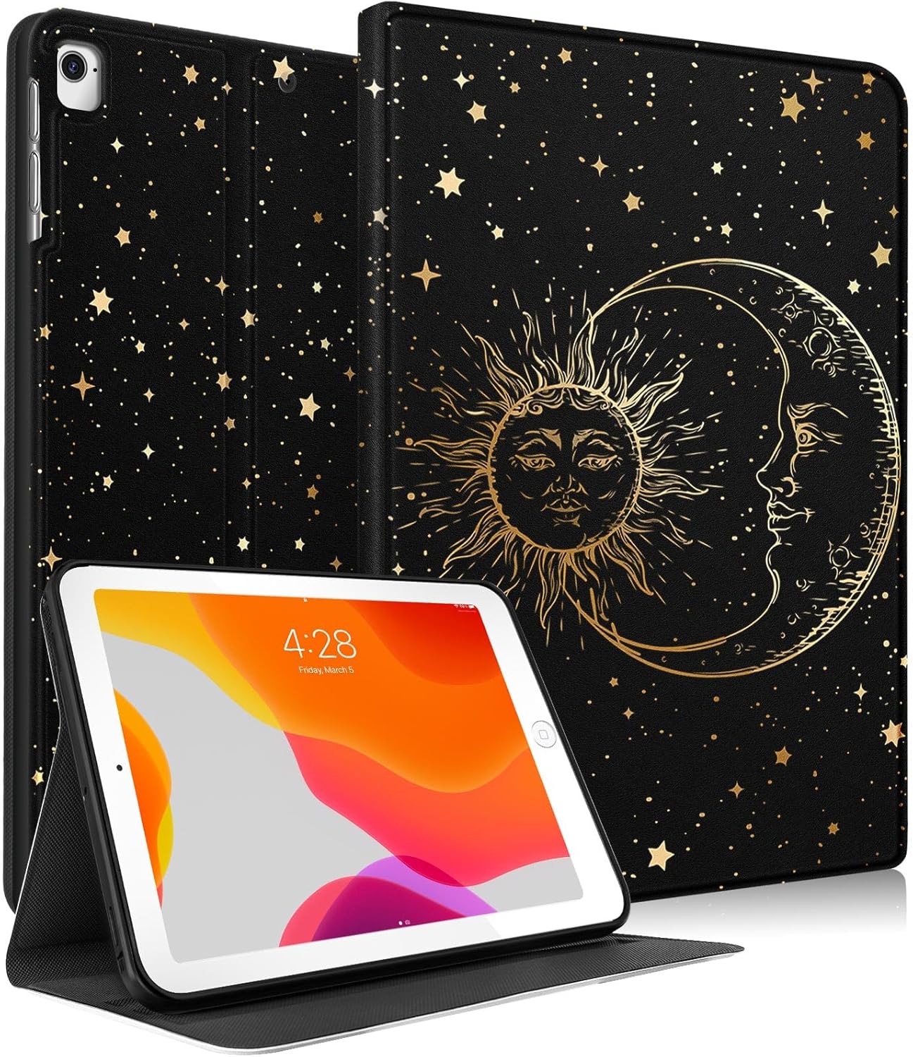Pegmode Sun & Moon Aesthetic iPad Case | Folio Cover for iPad 5/6, Air ...